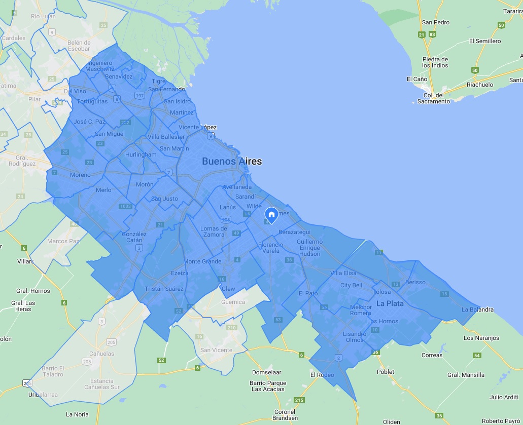 MAPA DE ENVÍOS RÁPIDOS
