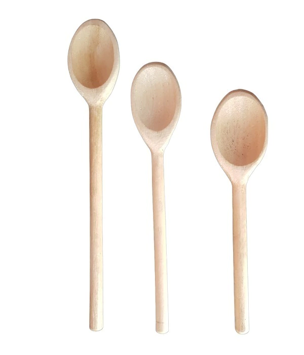 Colher de pau kit com 3 peças 3 tamanhos sortidos