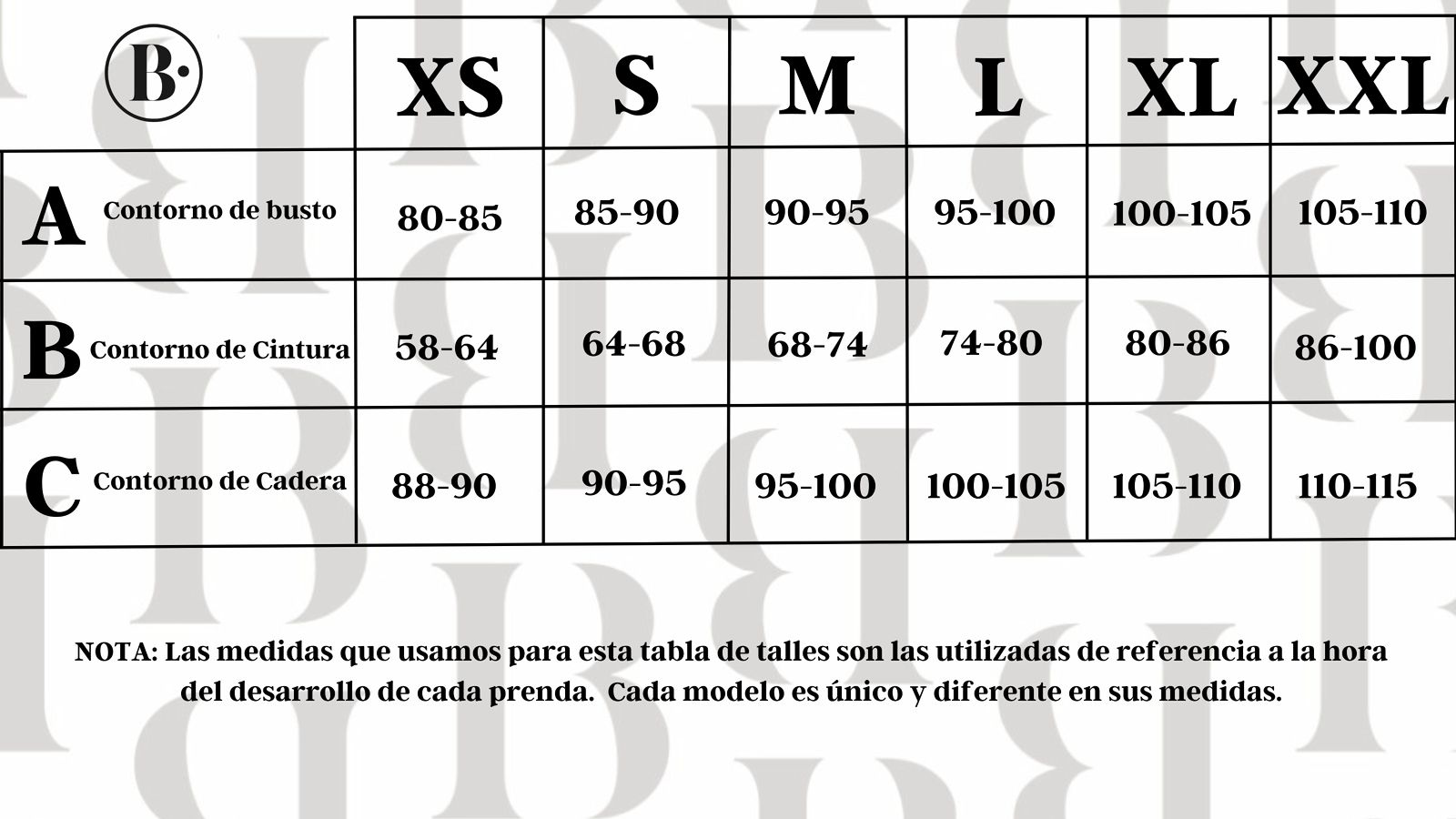 Guía de Talles