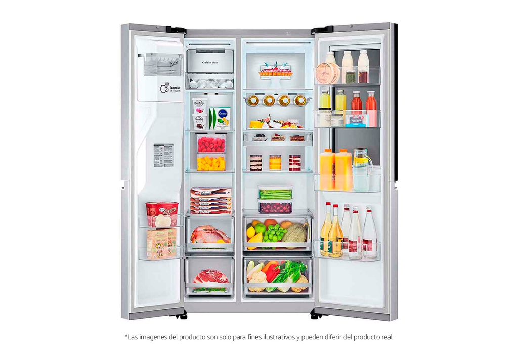 Heladera LG Instaview Inverter Ls66sxsc 570 L No Frost Side