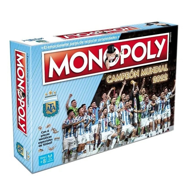 Juego De Mesa Monopoly CAMPEONES Selección Argentina Futbol Afa Messi