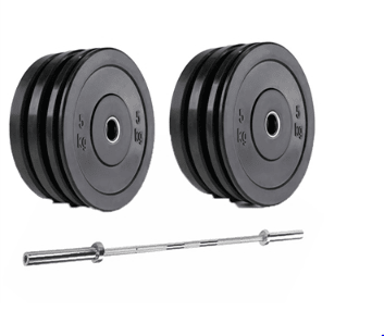 KIT DE ANILHAS CROSSFIT 100KG + BARRA OLÍMPICA MASCULINA 2,20mts. ONEAL