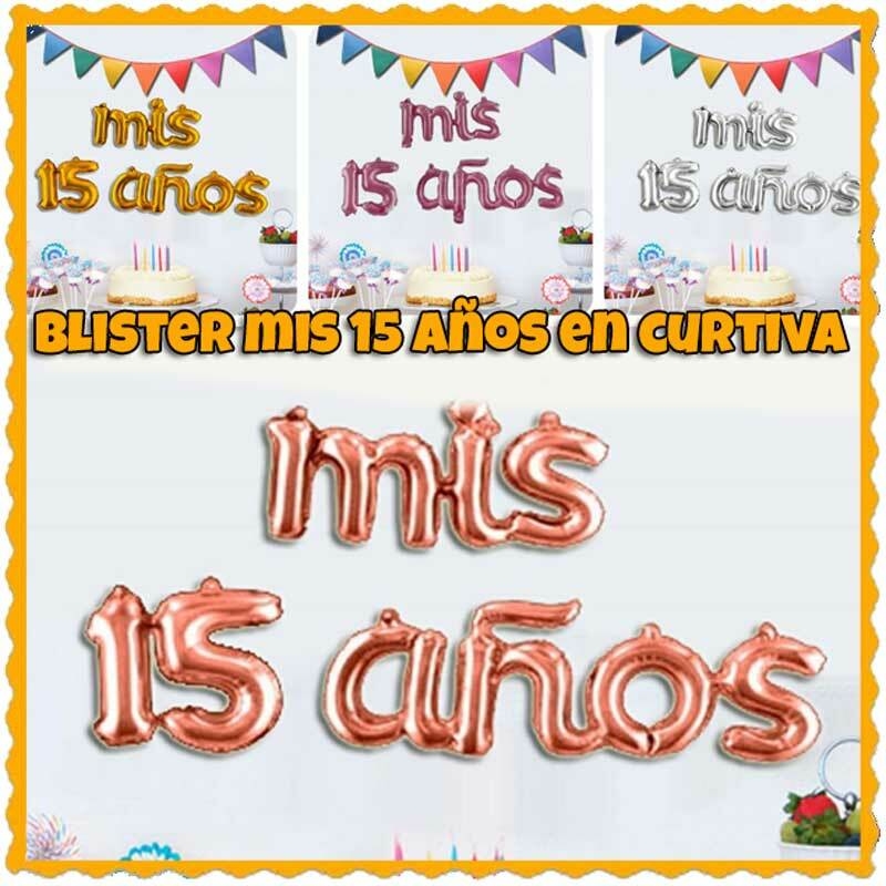 Blister Letras Cursiva Mis 15 Años