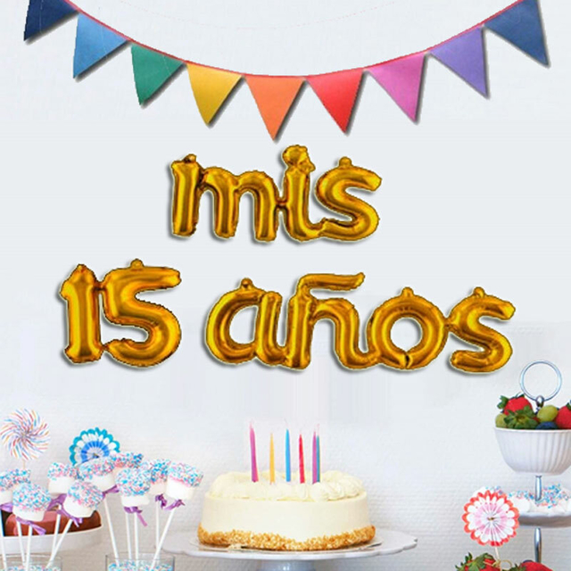 Blister Letras Cursiva Mis 15 Años