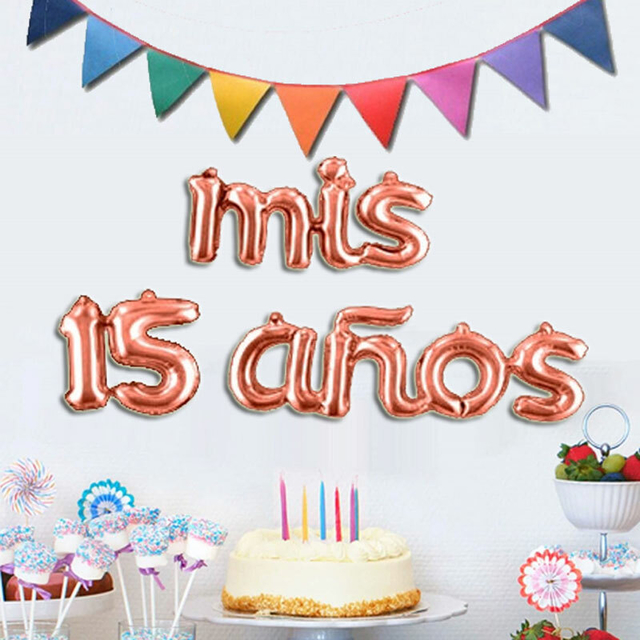 Blister Letras Cursiva Mis 15 Años