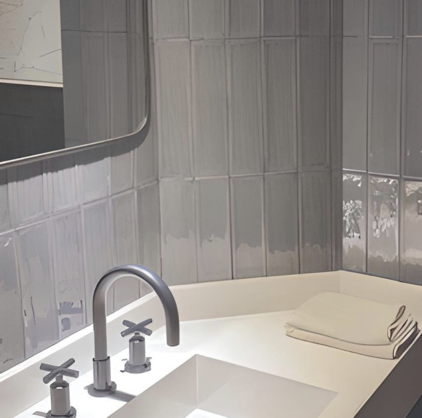 Azulejo Acuarela Iceland 7,7 X 30,5 Gris Claro Caja 1.17m2